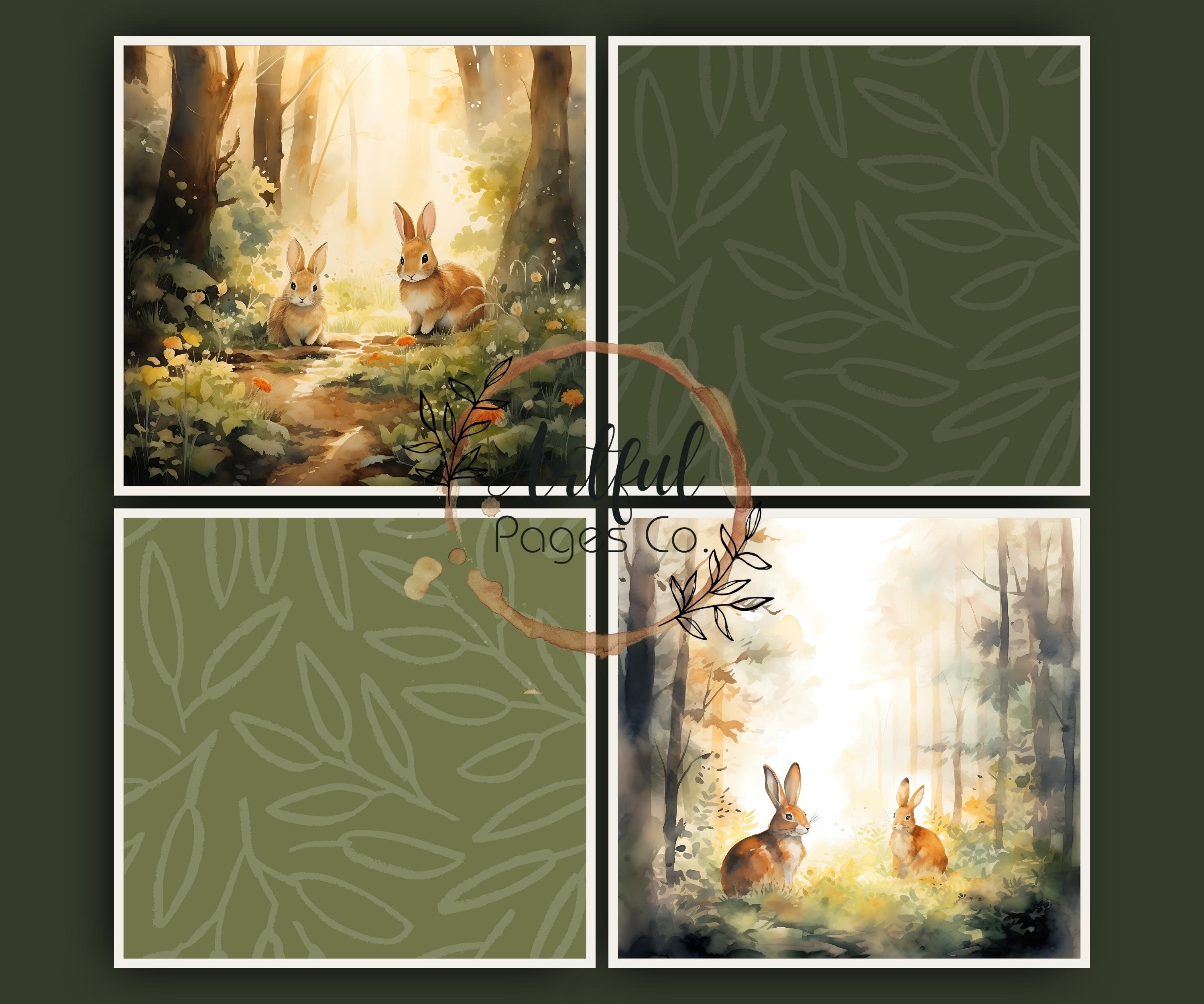 Digital Download Scrapbooking Paper Woodland Forest Animals - Etsy