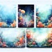 Watercolor Ocean Backgrounds: Under the Sea Scrapbook Paper (digital ...