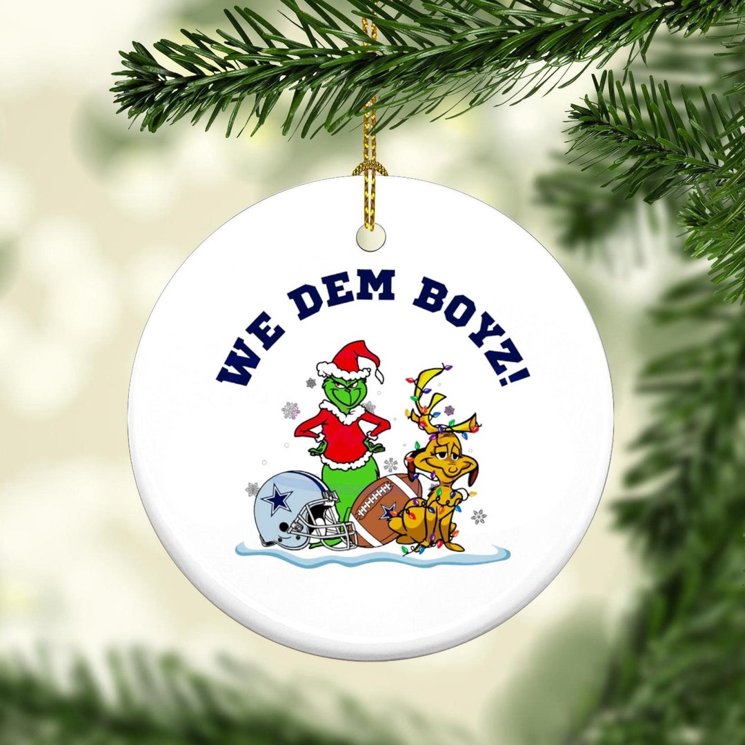 Grinch We Dem Boyz Cowboys 2 Sided Ceramic Ornament Grinch - Etsy
