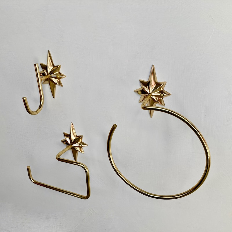 Brass Bathroom Star - Etsy