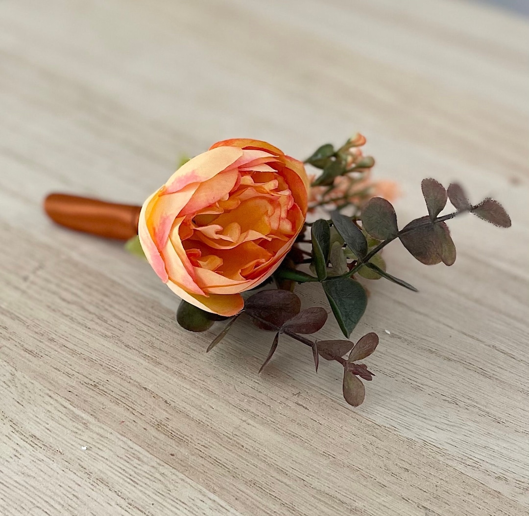 Autumn Wedding Buttonhole for Groom Groomsmen Boutonnière for - Etsy
