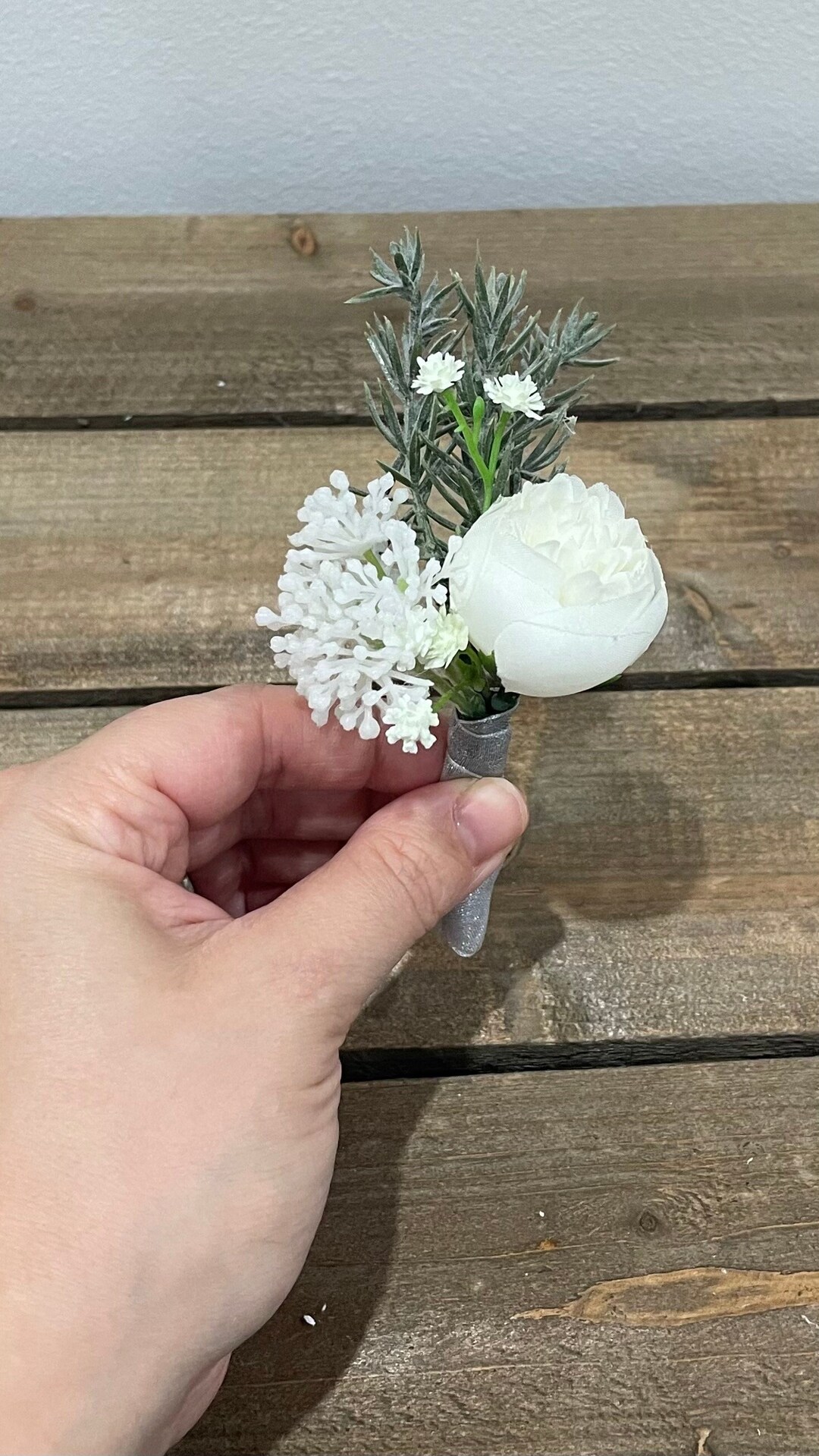 Wedding Buttonhole for Groom Boutonniere Peony Flower for - Etsy