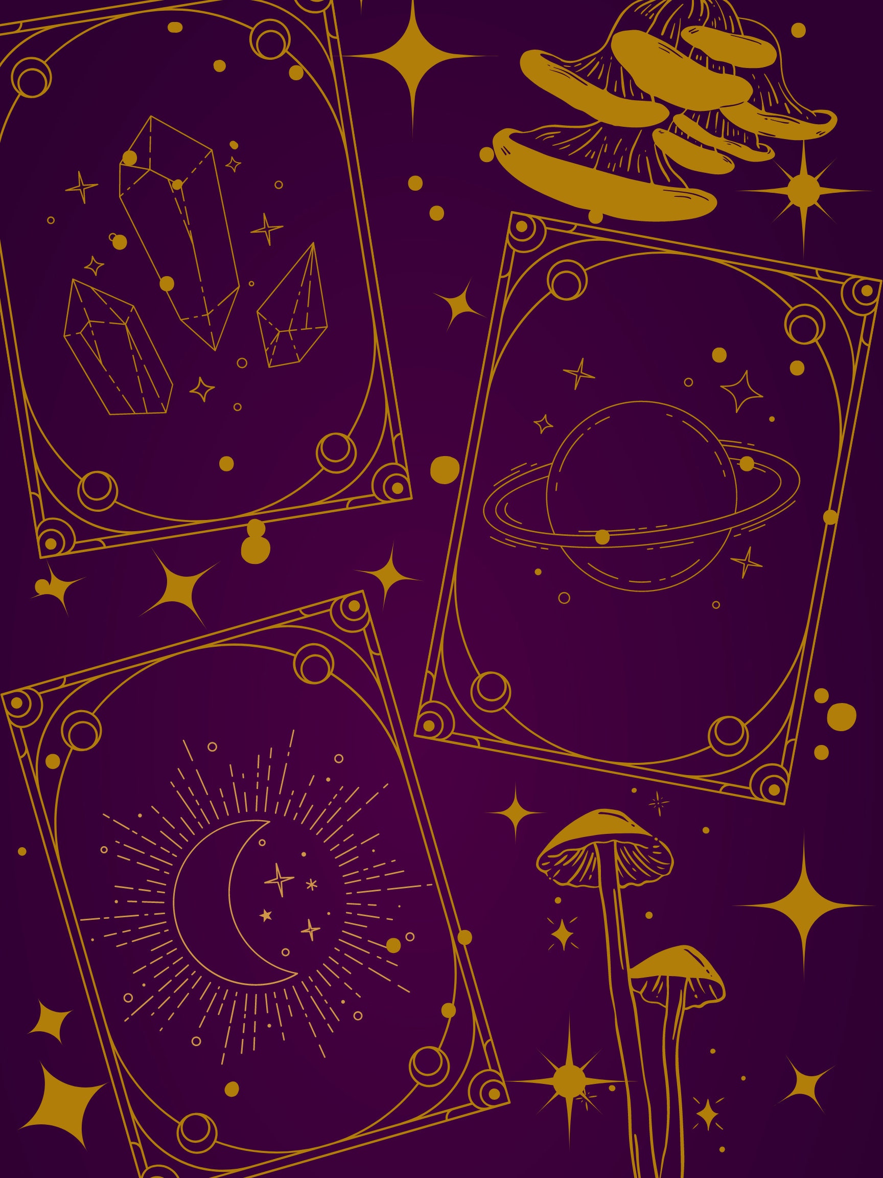 Purple Tarot Card Printable - Etsy
