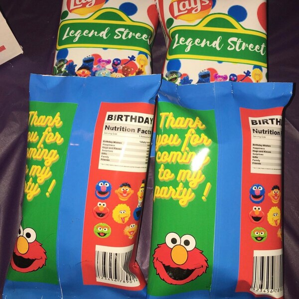 Sesame Street Elmo Chip Bag - Etsy