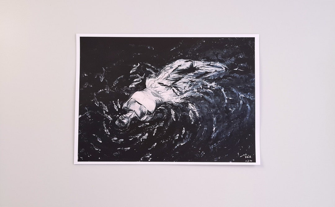 Story of a Hurricane Art Print Acrylic Painting, Modern Wall Art, Art ...