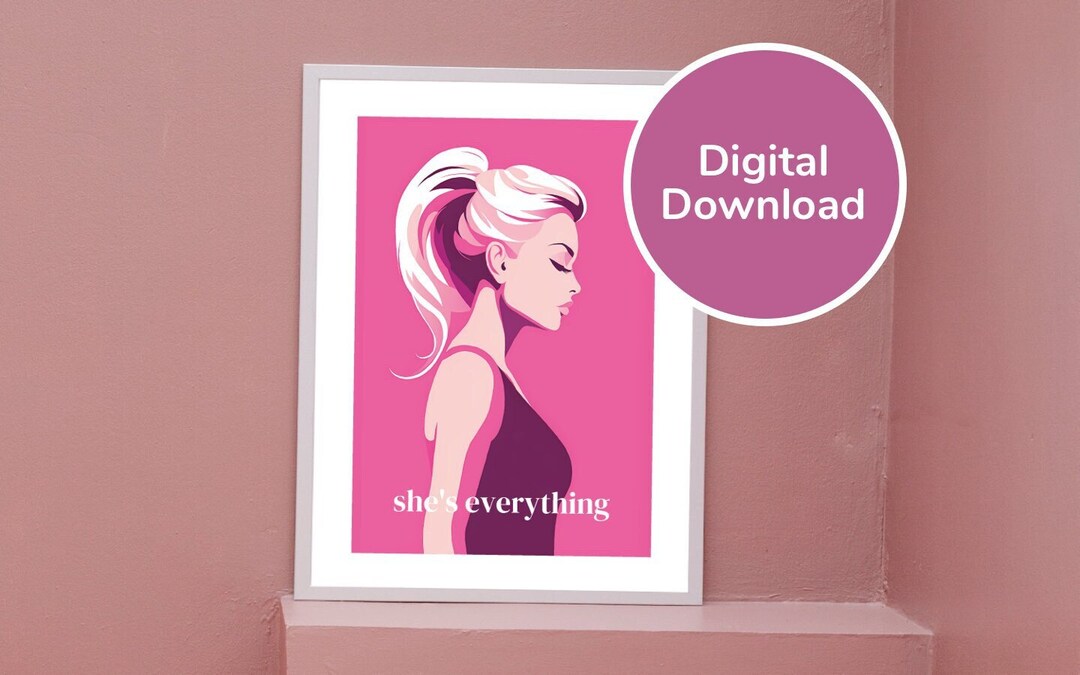 Minimalistic Barbie Poster Movie-inspired Print Based on the - Etsy