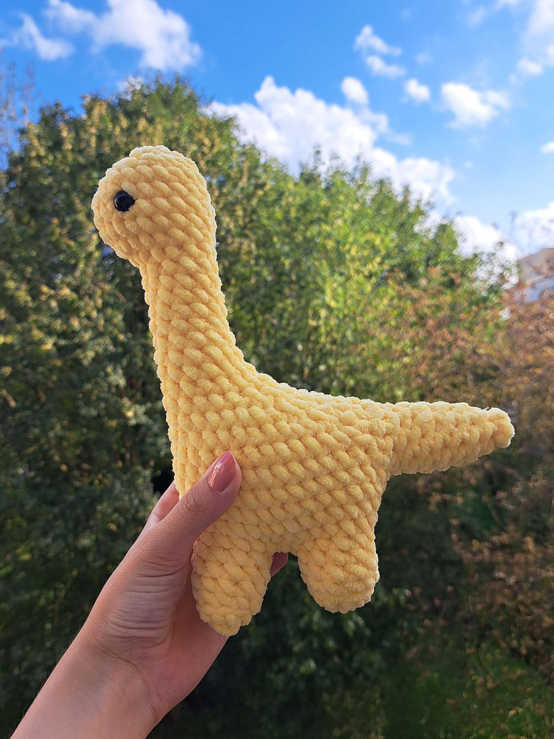 Brontosaurus Crocheted Dino Plush Toy Handmade - Etsy