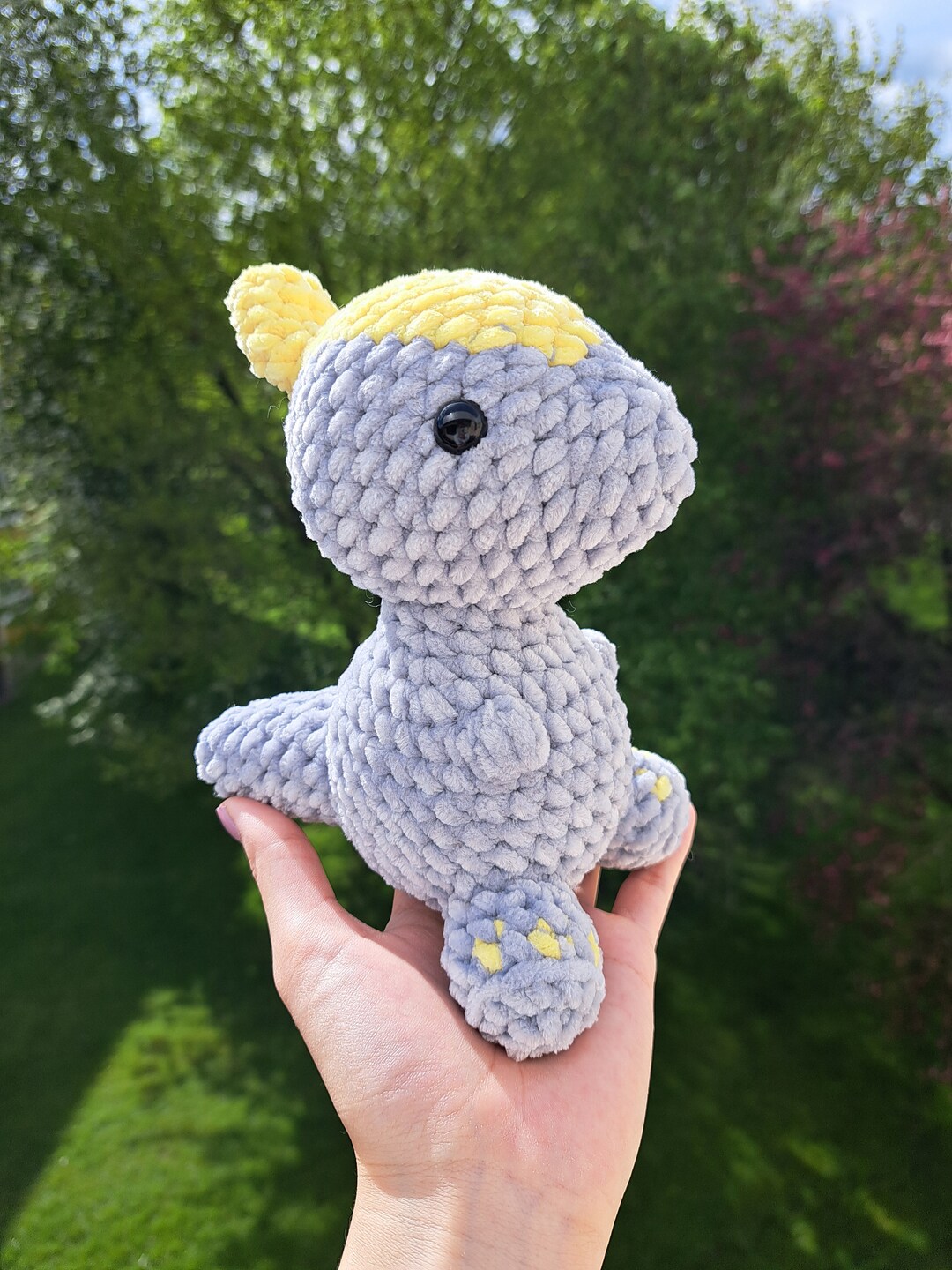 Parasaurolophus Crocheted Handmade Dinosaur - Etsy