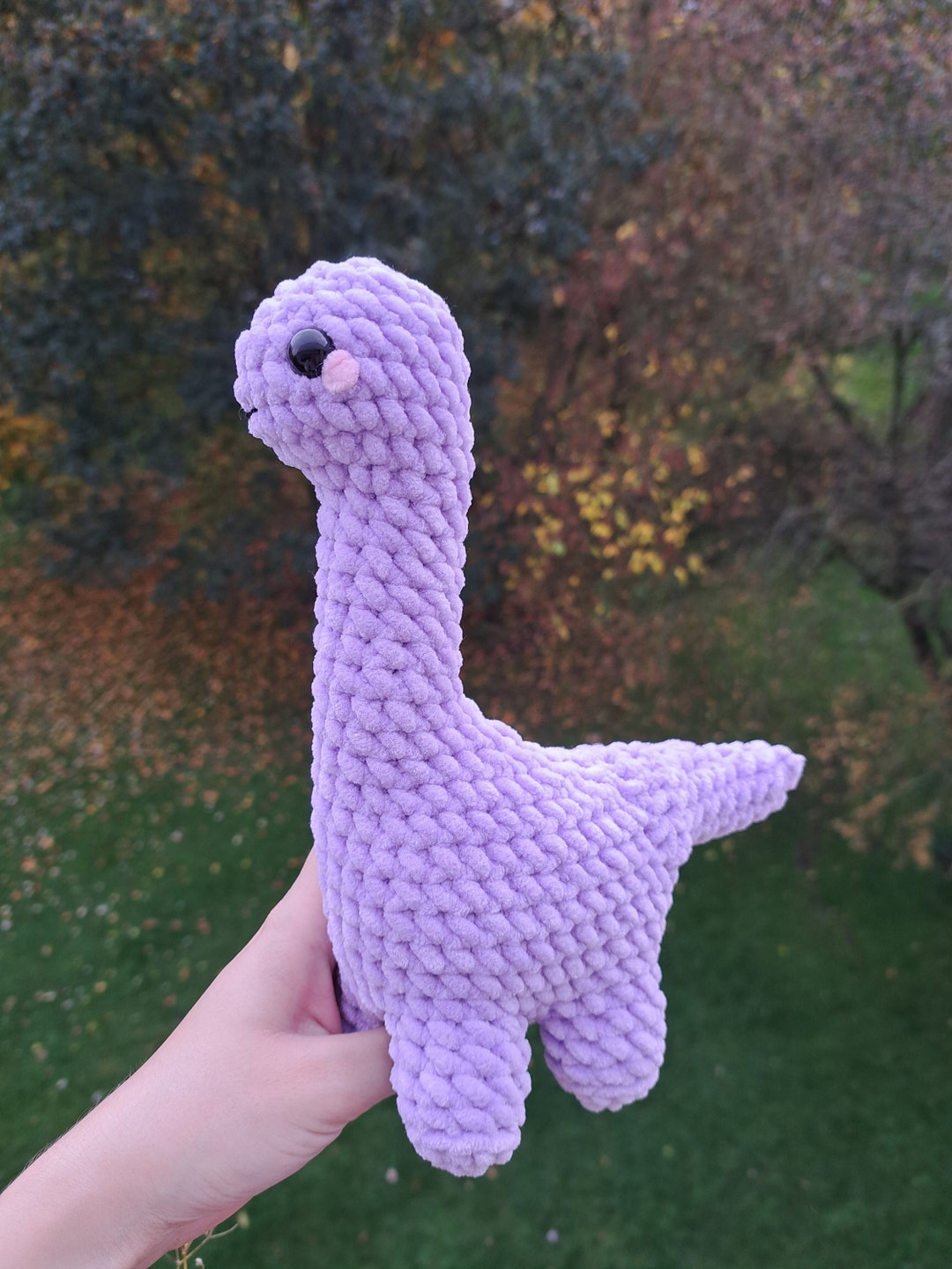 Brontosaurus Crocheted Dino Plush Toy Handmade - Etsy