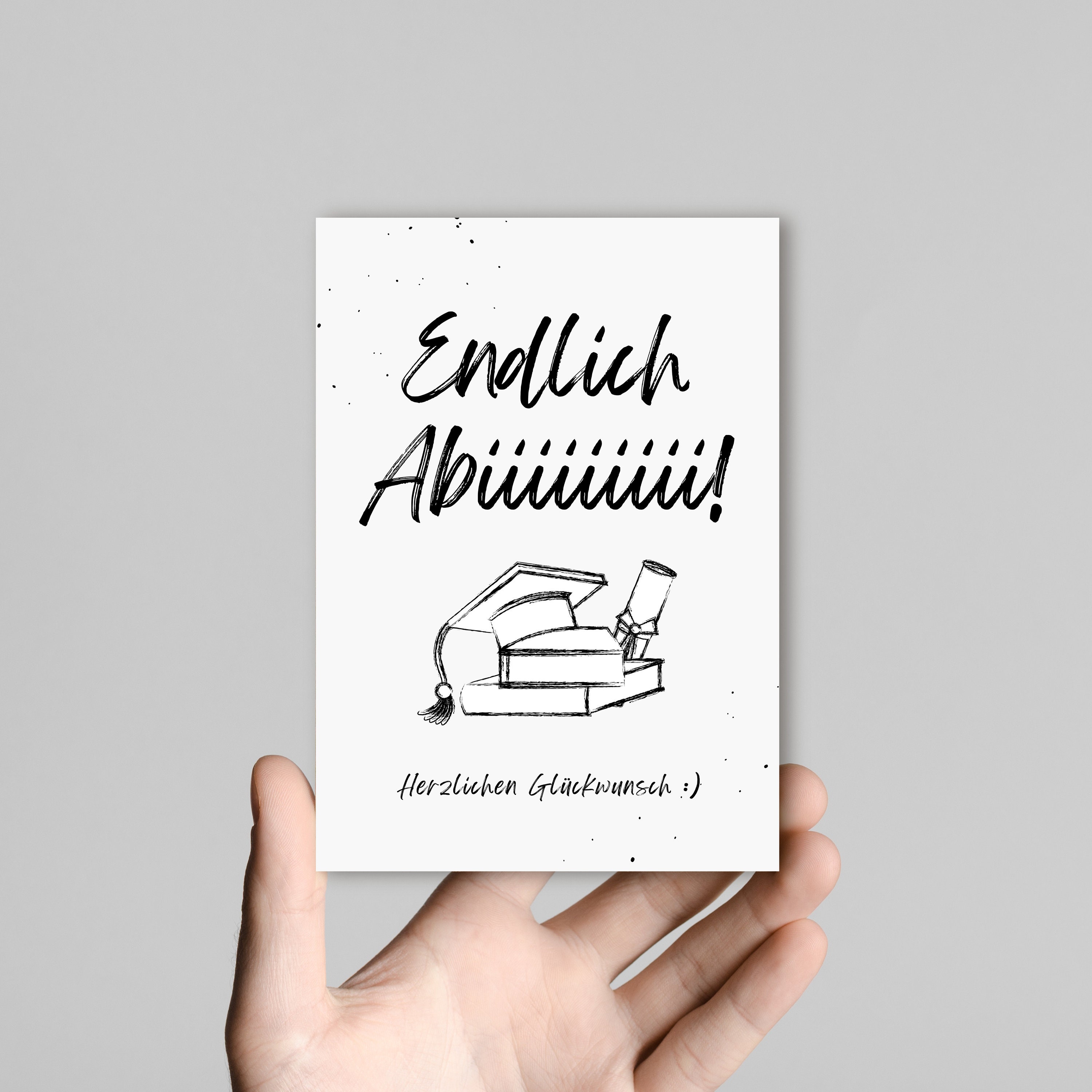 Abitur Graduation Gift Card 2024 finally Abi A6 postcard ...