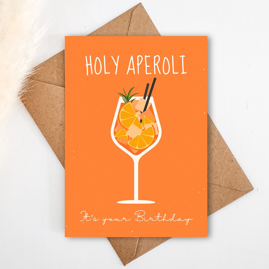 Birthday Card Congratulations Card Birthday HOLY APEROLI in A6 postcard ...