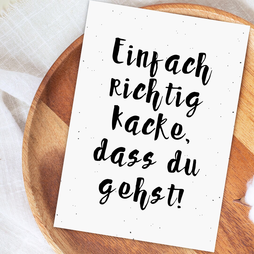 Abschiedskarte A6 KOLLEGEN zum Abschied Postkarte Einfach richtig Kacke ...