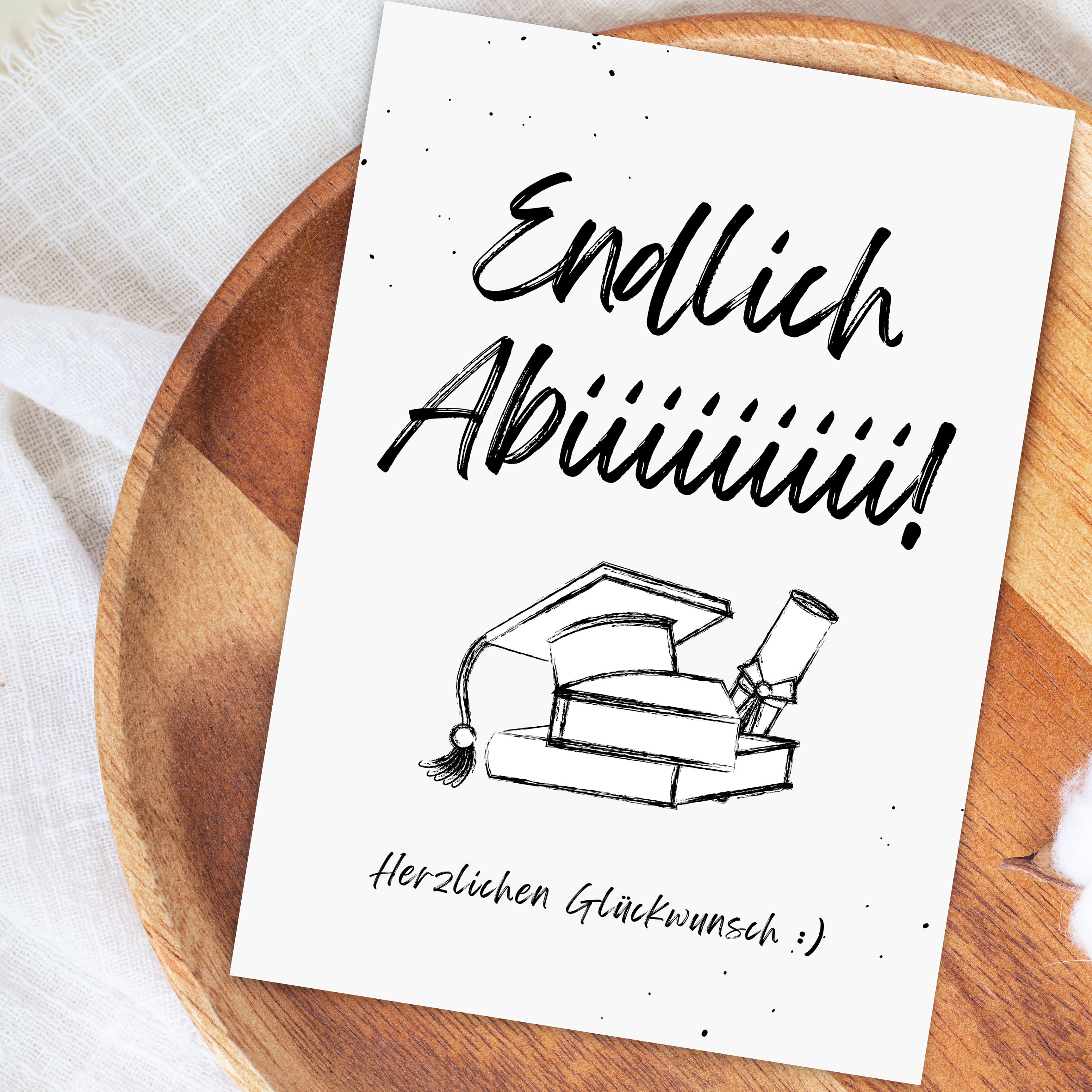 Abitur Graduation Gift Card 2024 finally Abi A6 postcard ...