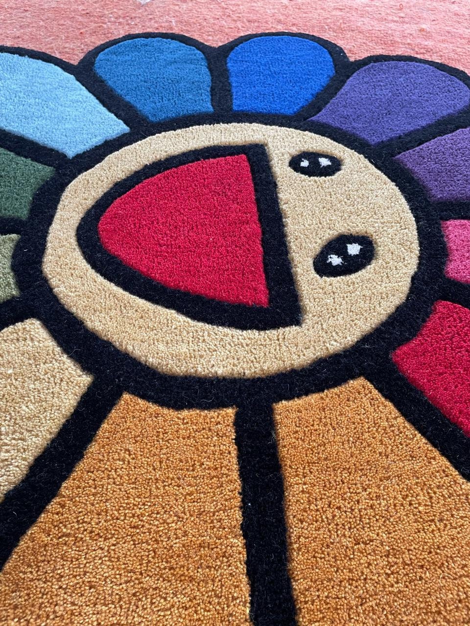 Takashi Murakami Tufting Rug Colorful Flower Rug Smile Japanese Tufted ...