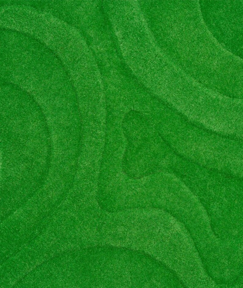 Amoeba Cream & Blue, Irregular Shaped Throw Rug Illusion Abstract ...