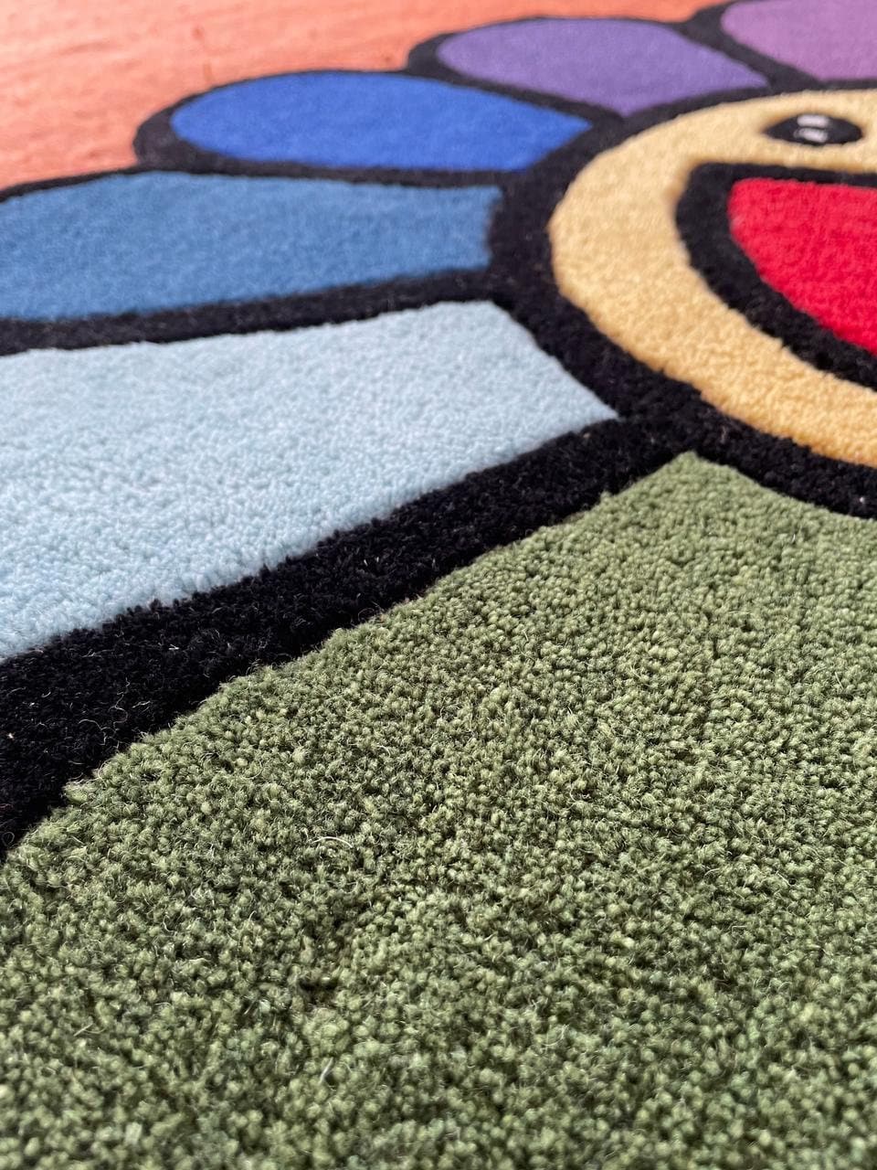 Takashi Murakami Tufting Rug Colorful Flower Rug Smile Japanese Tufted ...