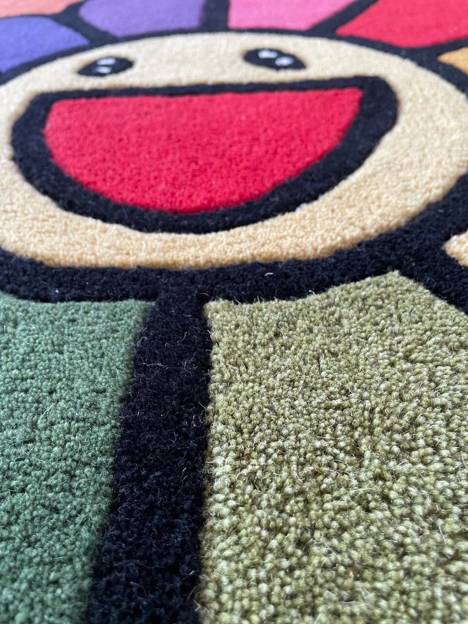 Takashi Murakami Tufting Rug Colorful Flower Rug Smile Japanese Tufted ...