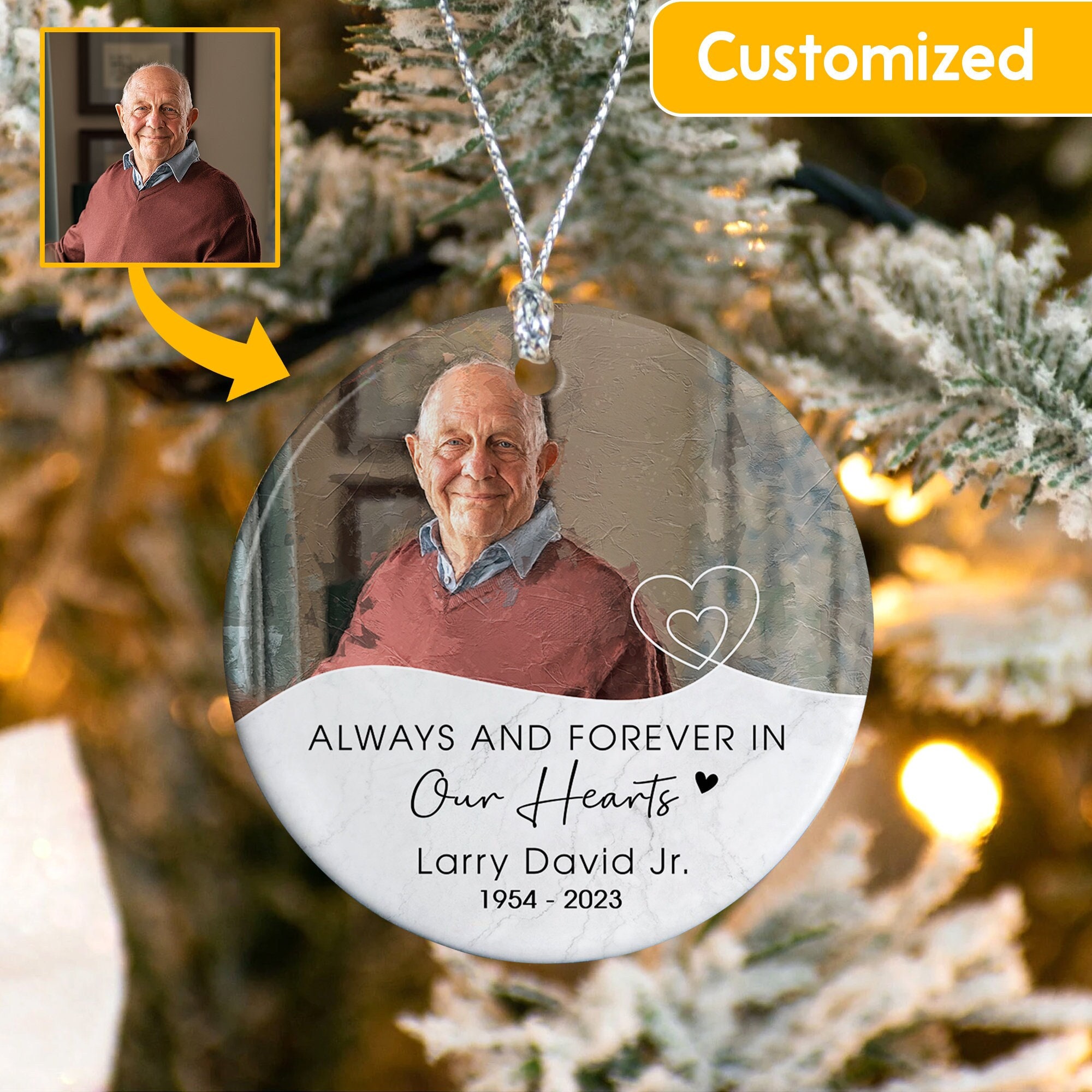 Custom Memorial Ornament Custom Photo Angel Custom Memorial Photo ...