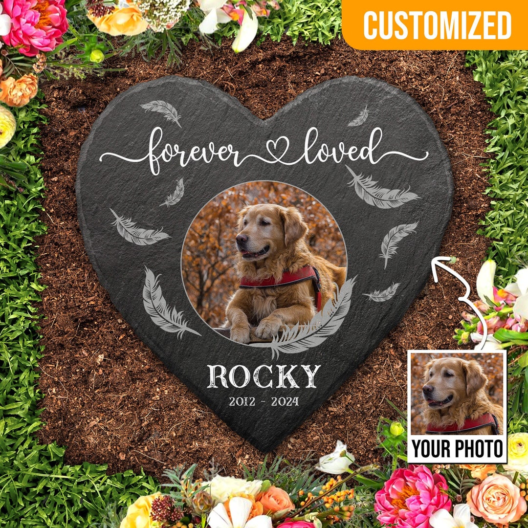 Dog Memorial Stone, Dog Headstone, Dog Remembrance Gift, Pet Keepsake ...
