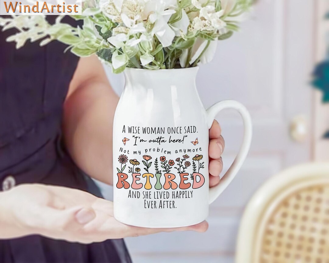 Retirement Gift for Women, Retirement Vase Gift for Mom, Retiring ...
