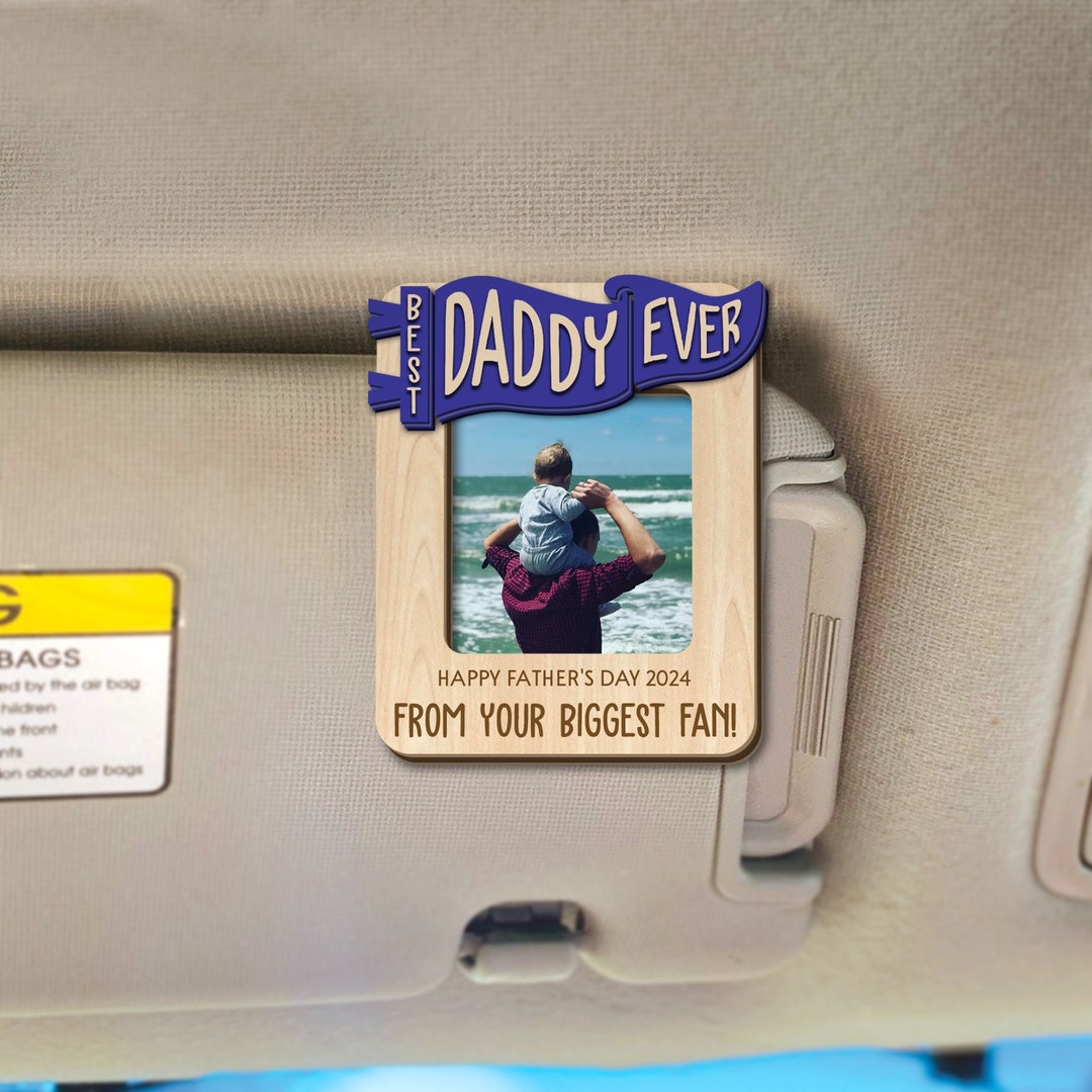 Custom Sun Visor, Father's Day Gift. Gift for Dad, Car Visor Clip ...