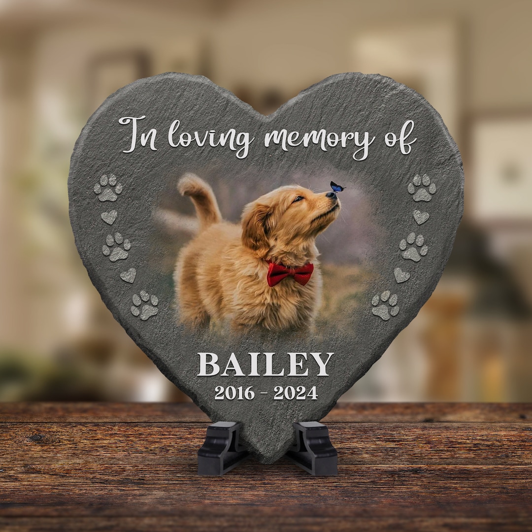 Personalized Pet Memorial Gift, Dog Memorial Stone, Cat Memorial Stone ...