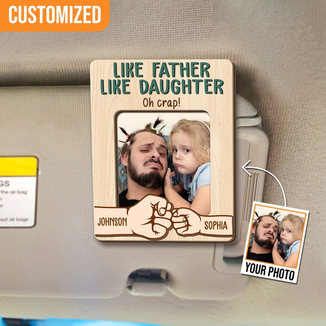 Personalized Picture Frame for Dad, Custom Sun Visor, Father's Day Gift ...