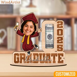 Funny Graduation Gift 2025, Custom Face Wooden Standee With Name ...