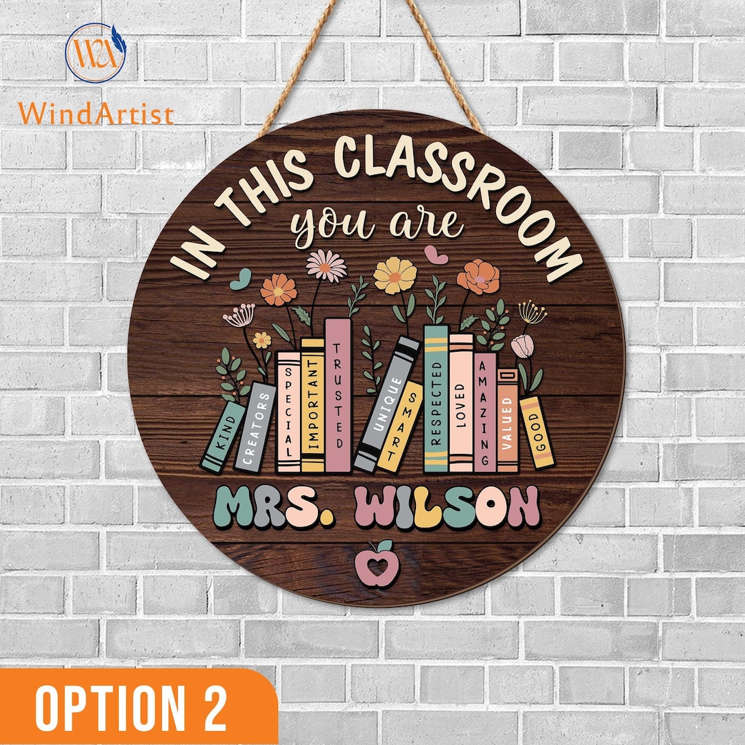 Custom Teacher Name Sign Plate for Desk, Teacher Appreciation Gifts ...