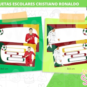 Etiquetas escolares Cristiano Ronaldo. Cristiano Ronaldo school labels ...