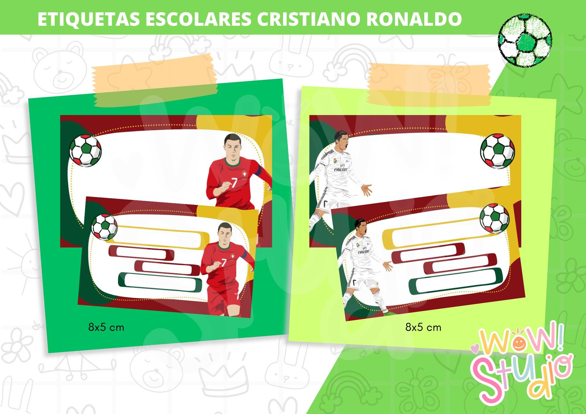 Etiquetas escolares Cristiano Ronaldo. Cristiano Ronaldo school labels ...