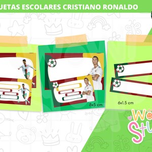 Etiquetas escolares Cristiano Ronaldo. Cristiano Ronaldo school labels ...