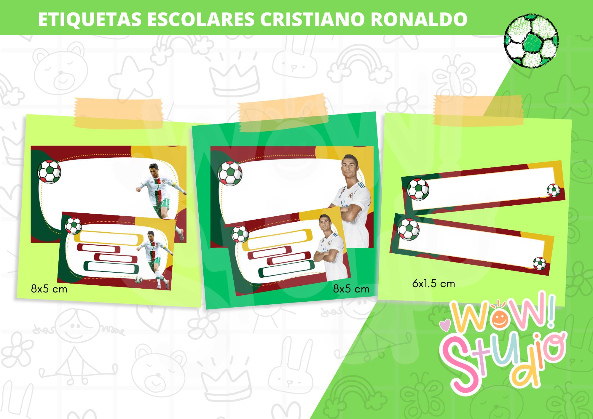 Etiquetas escolares Cristiano Ronaldo. Cristiano Ronaldo school labels ...