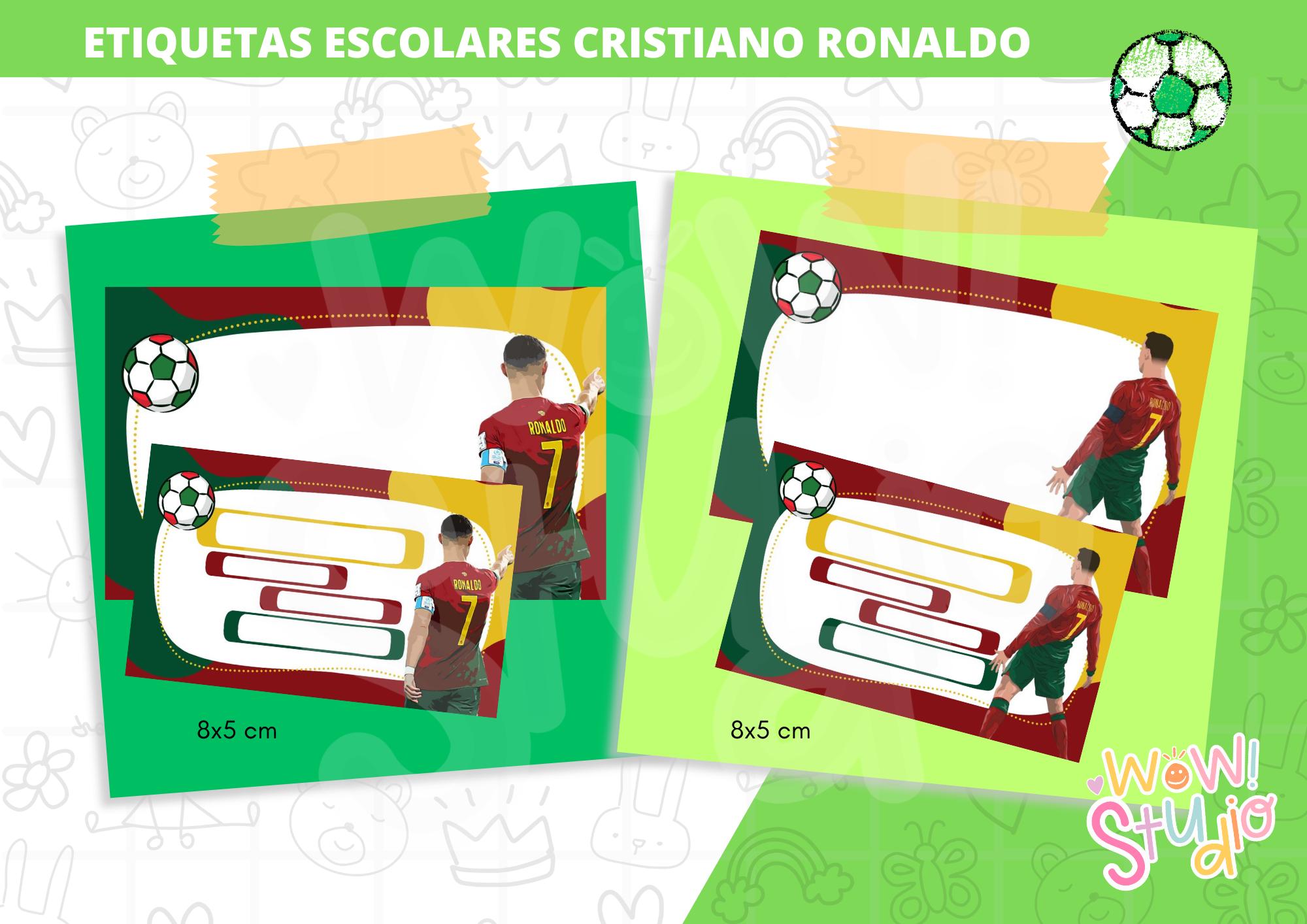 Etiquetas escolares Cristiano Ronaldo. Cristiano Ronaldo school labels ...