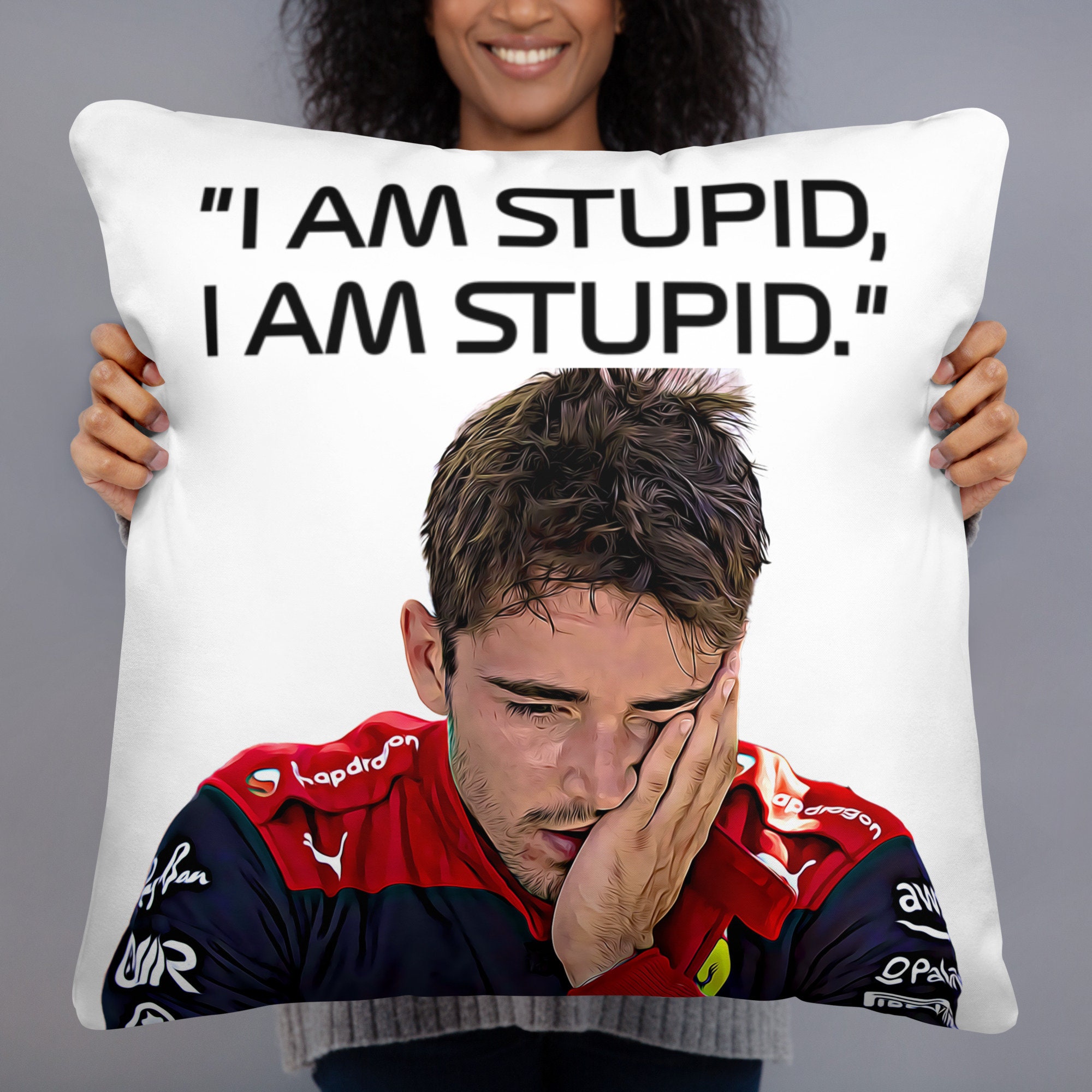 Charles Leclerc Funny Meme Pillow Cushion i Am - Etsy UK