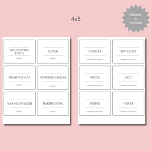 Printable Kitchen Pantry Labels Digital Labels Pantry - Etsy