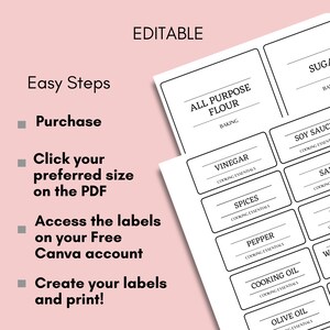 Printable Kitchen Pantry Labels Digital Labels Pantry - Etsy