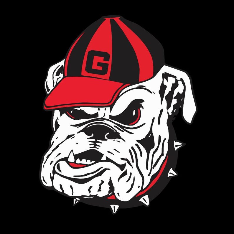 Georgia Bulldogs Decal 6"x7.5". UGA Football - Etsy