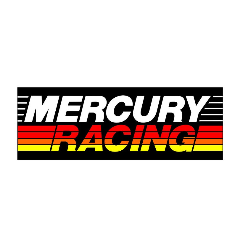 Mercury Racing Outboard Decal 17"x6" - Etsy