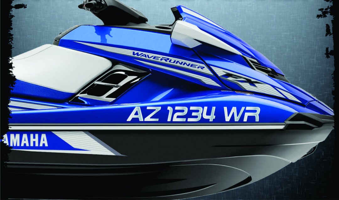 Boat Registration Number Decals, Set of 2. Your Design, Your Colors. - Etsy