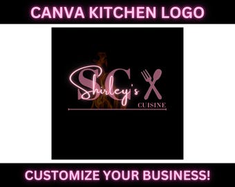 Cook Kitchen Logo Canva Template, Editable Cooking Business Logo ...