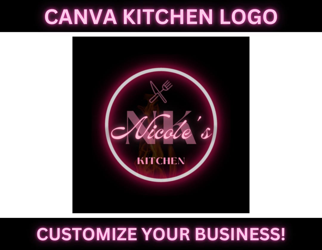 Chef Kitchen Logo Canva Template, Editable Cooking Business Logo ...