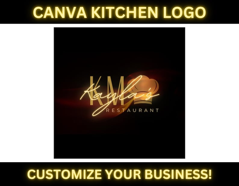 Kitchen Cook Logo Canva Template, Editable Cooking Business Logo ...