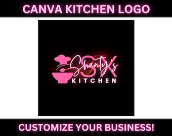 Cook Kitchen Logo Canva Template, Editable Cooking Business Logo ...