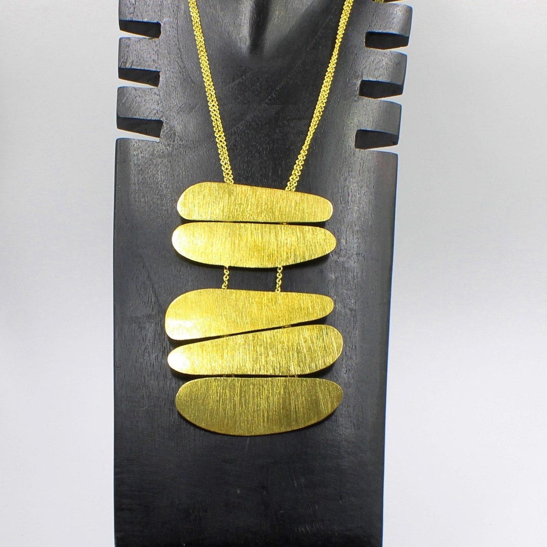 Long Necklace, Original, Gold Plated Necklace, Handmade, Extendable ...