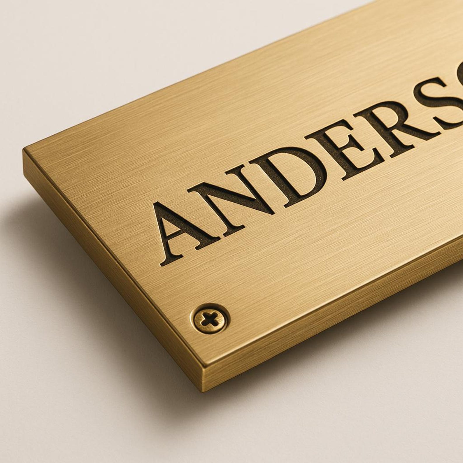 Custom Brass Door Name Plate – Personalized Address Sign - Etsy