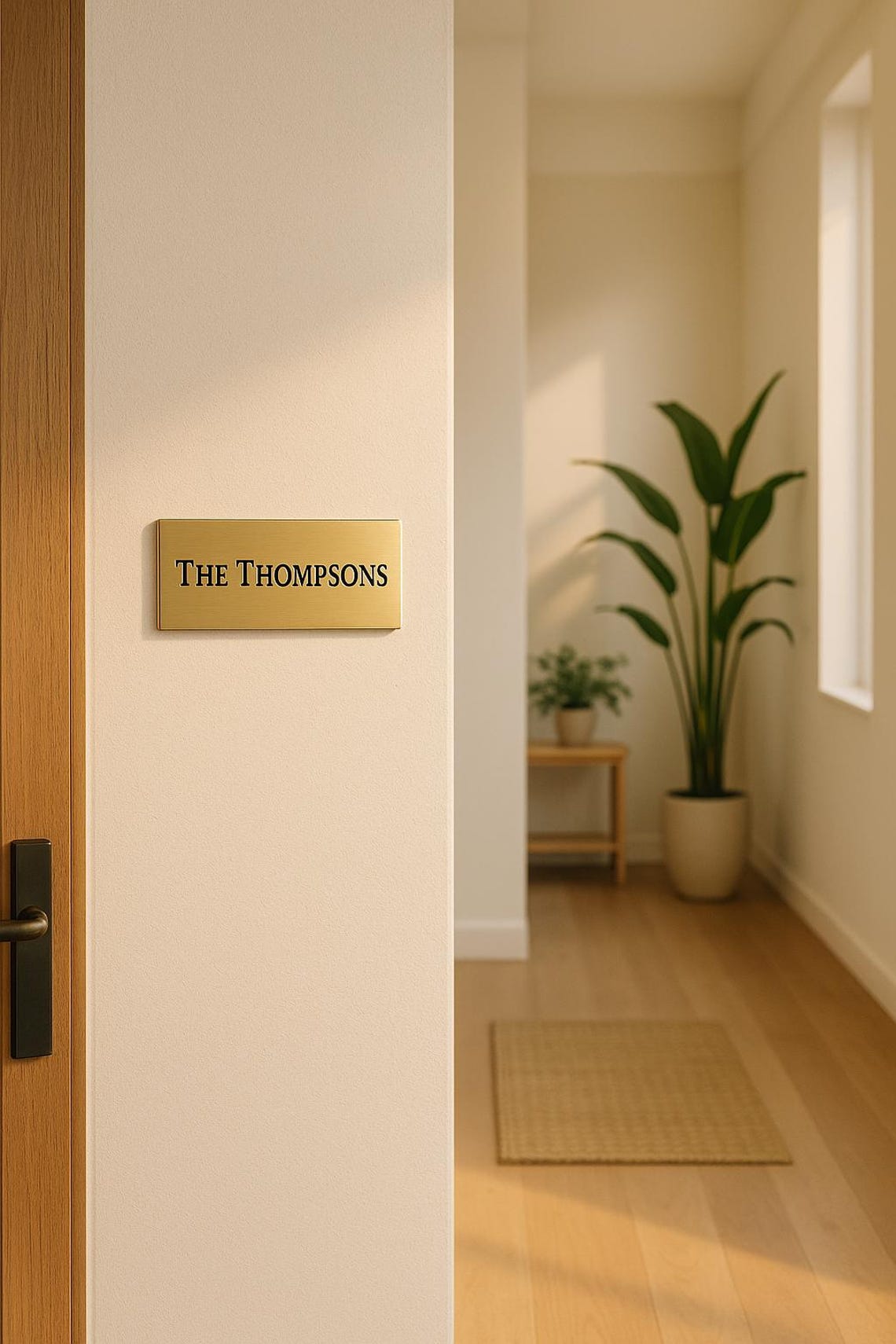 Custom Brass Door Name Plate – Personalized Address Sign - Etsy