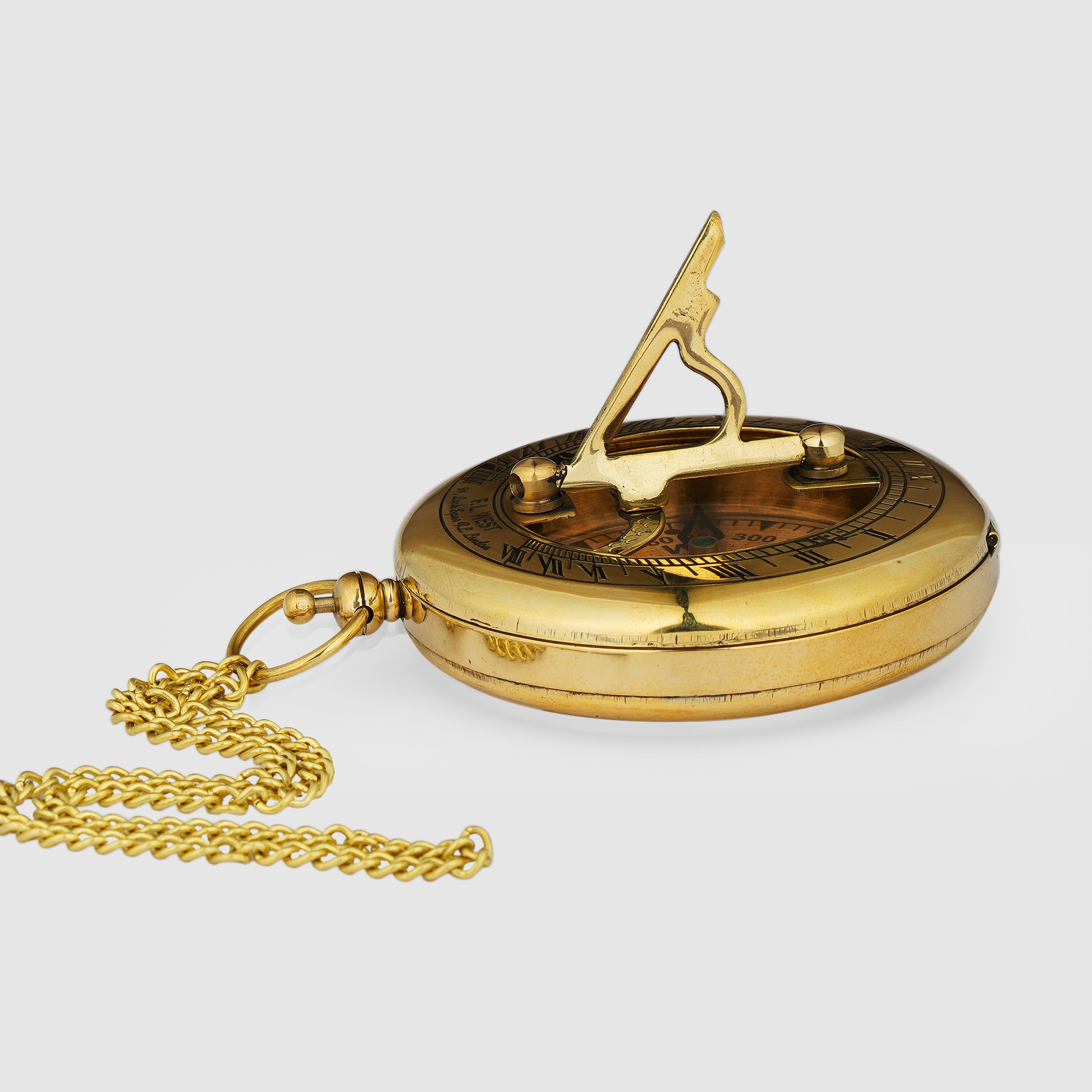 Personalized Brass Sundial Compass Unique and Meaningful Gift for ...