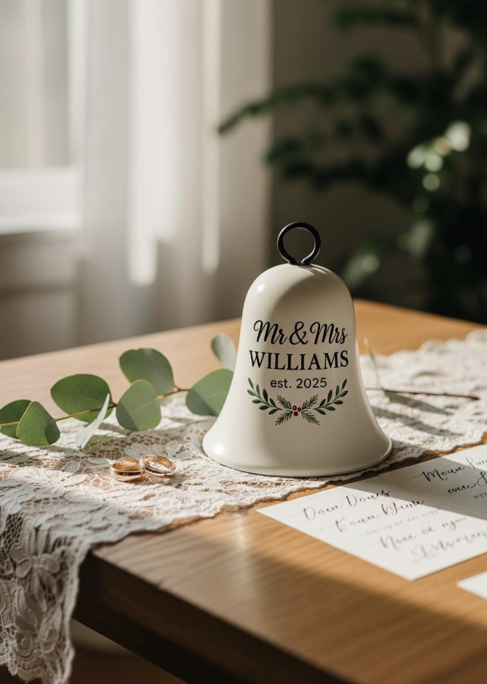 Personalized Mr & Mrs Brass Wedding Bell – Anniversary Keepsake - Etsy