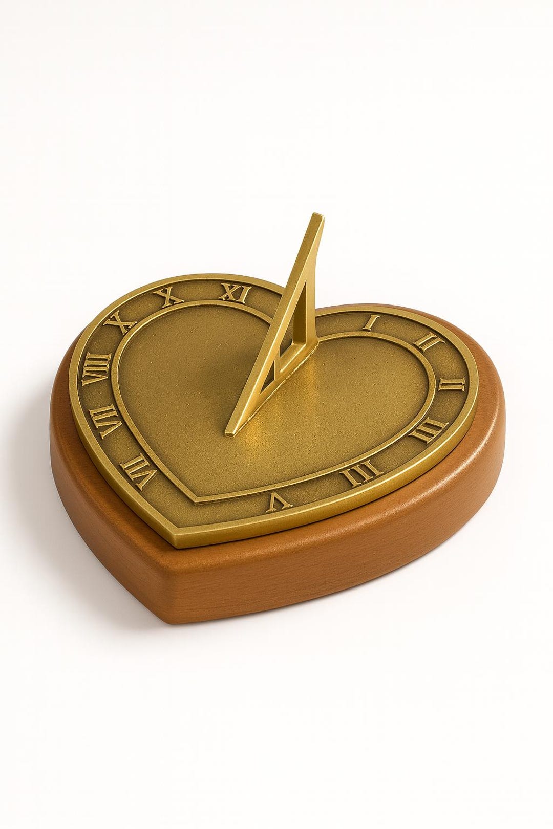 Personalized Heart Sundial: Handmade Brass Anniversary Gift - Etsy